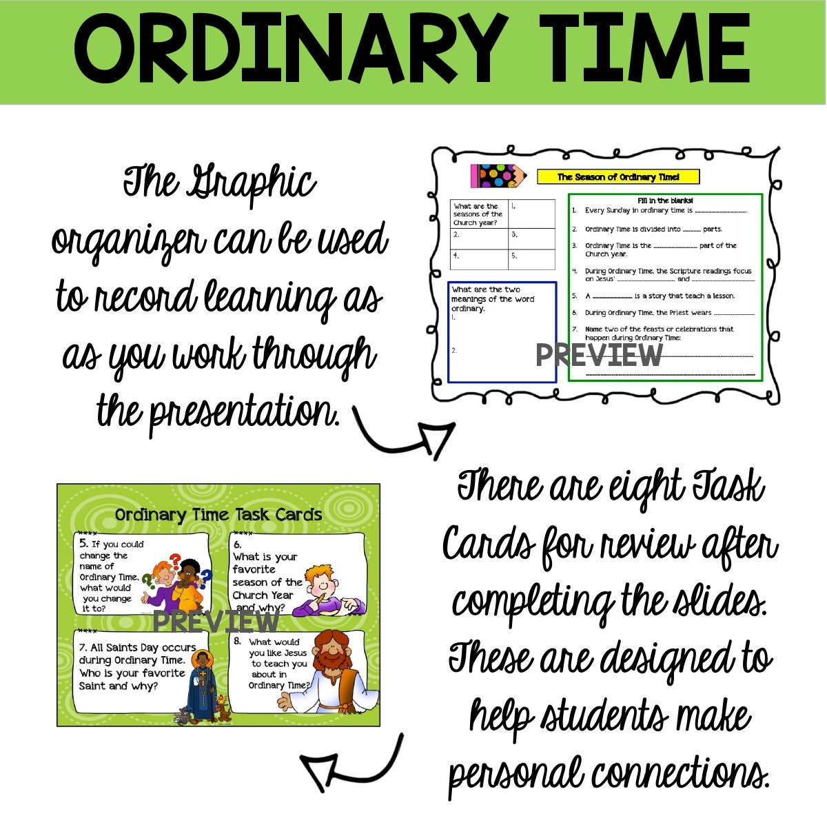 The Catholic Liturgical Season of Ordinary Time Presentation, Task ...