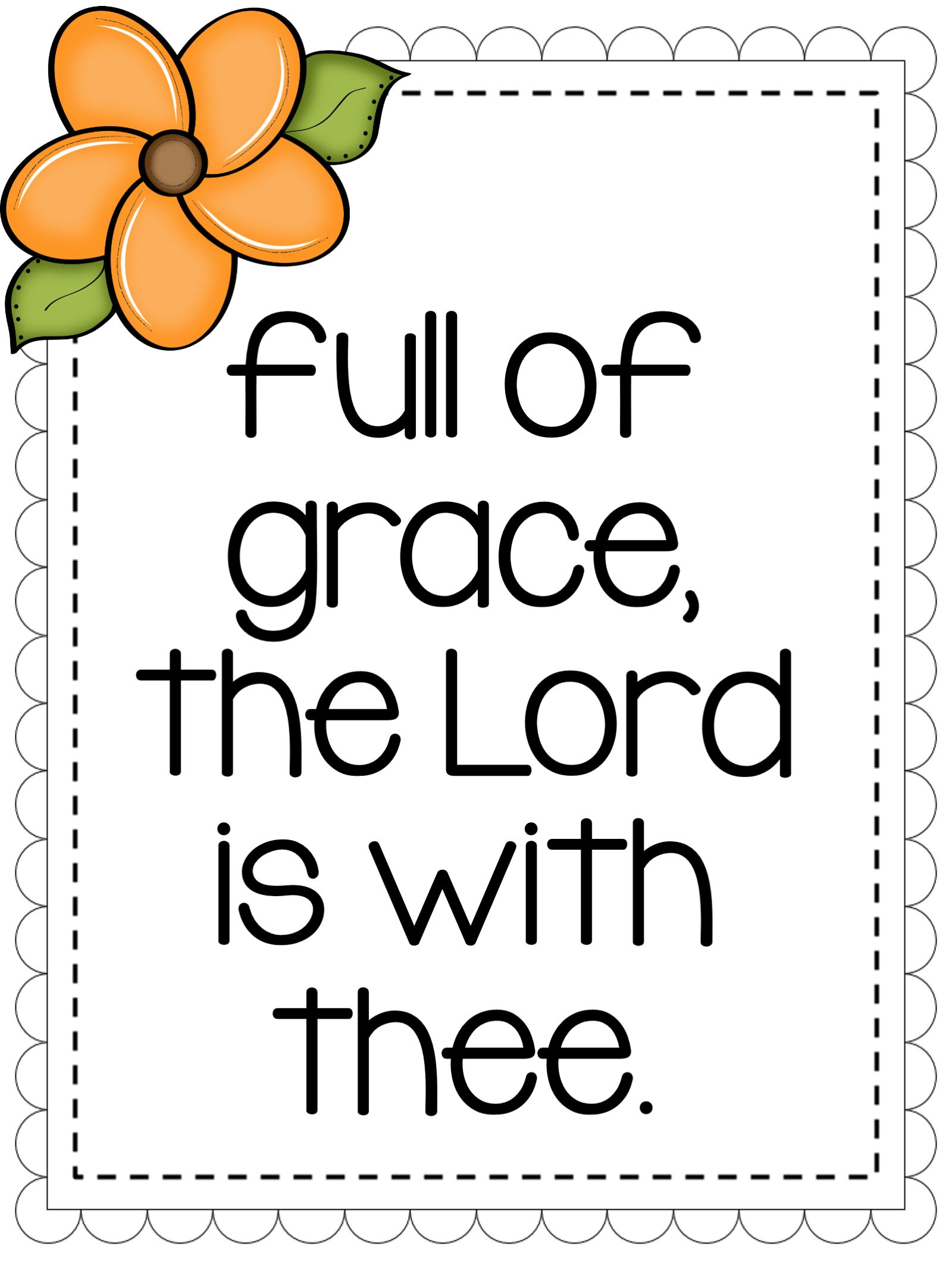 Catholic Bulletin Board: Hail Mary Prayer Posters - Etsy