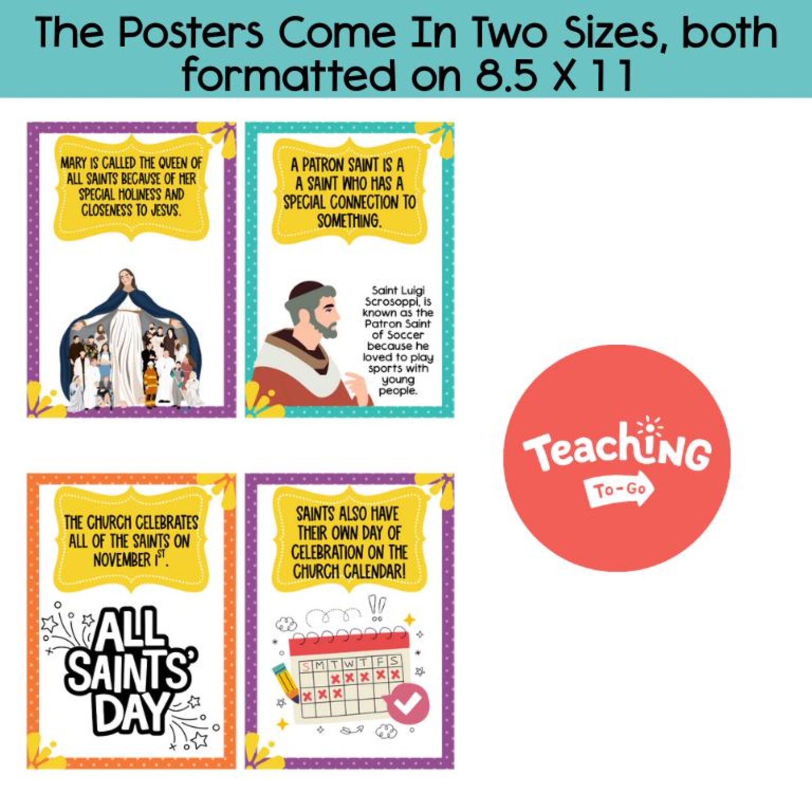 Catholic Saint Posters Bulletin Board: All About the Saints - Etsy