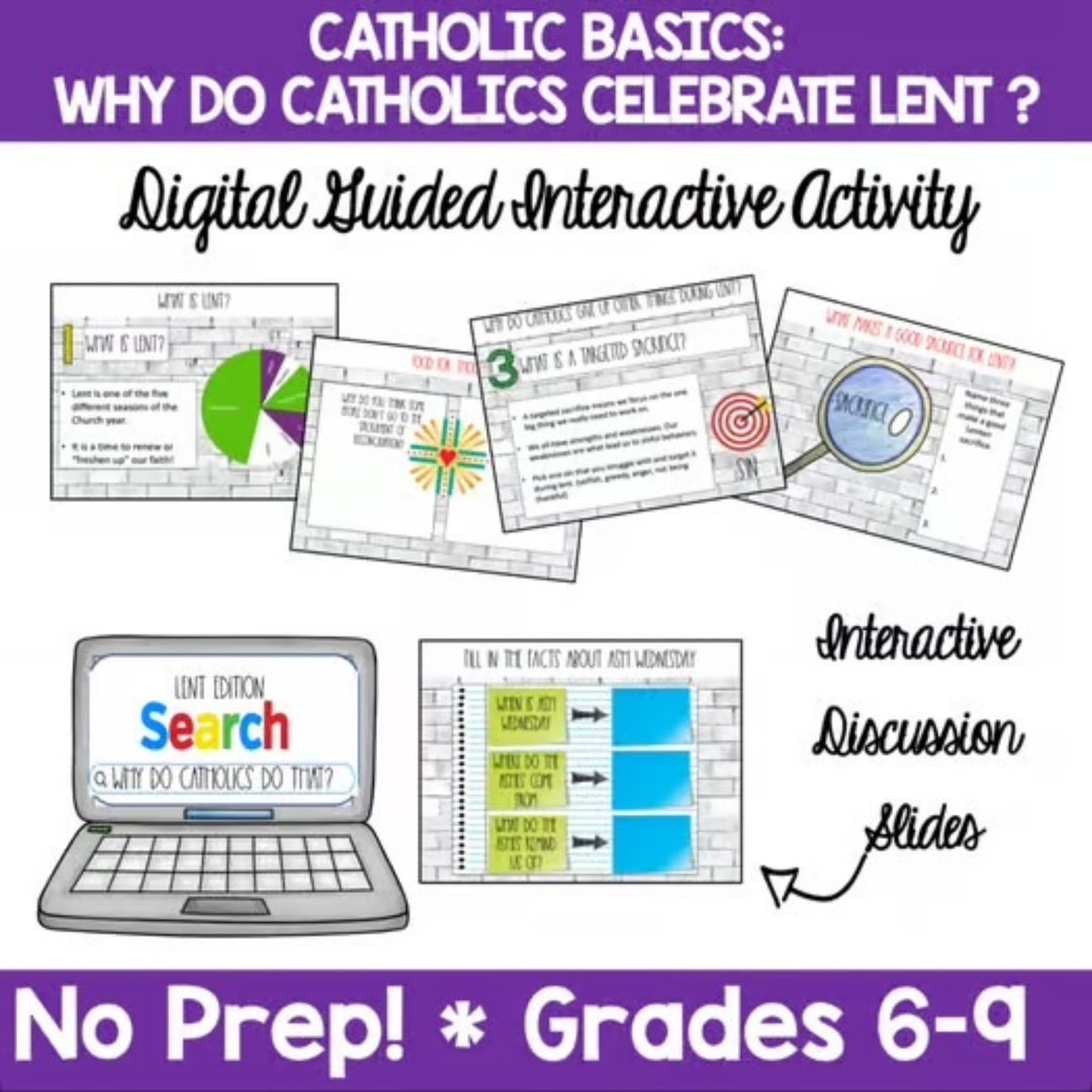 Catholic Lent Classroom Teaching Activity for School or Parish ...