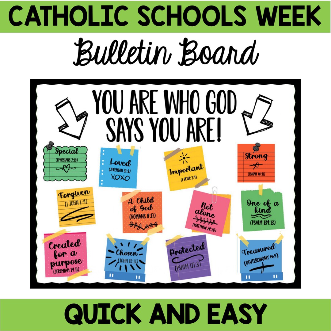 Christian Bulletin Board: Affirmation Scriptures - Etsy