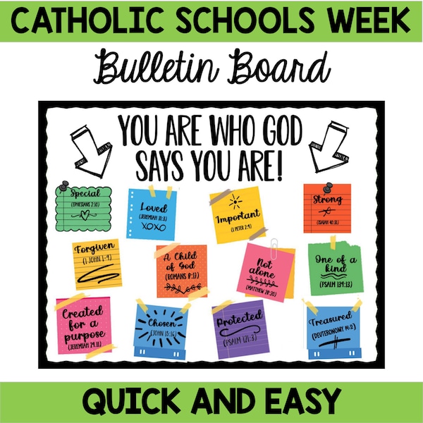 Christian Affirmations Bulletin Board - Etsy