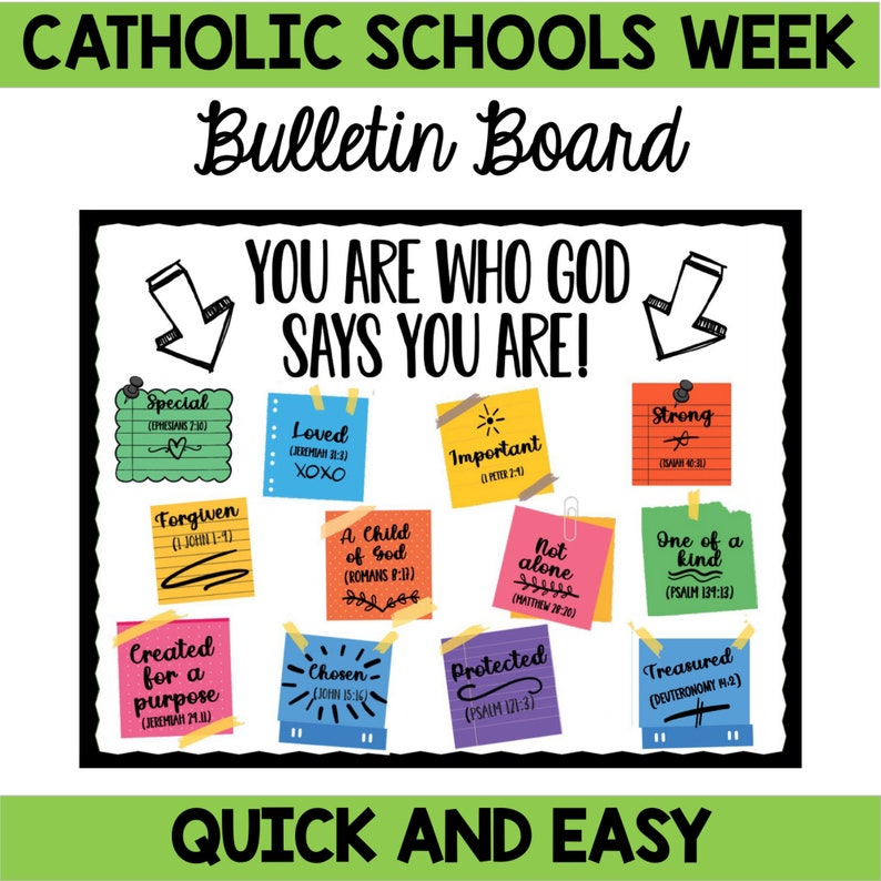 Christian Bulletin Board: Affirmation Scriptures - Etsy