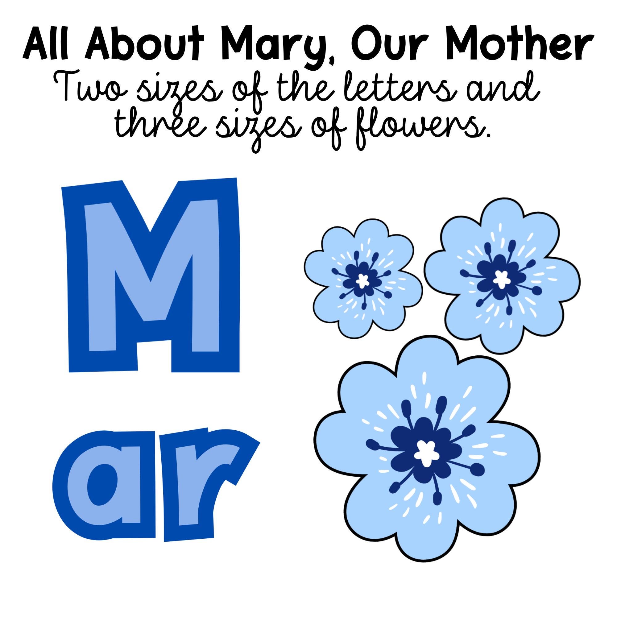 Catholic Mary Bulletin Board Teaching Posters for Younger Students - Etsy