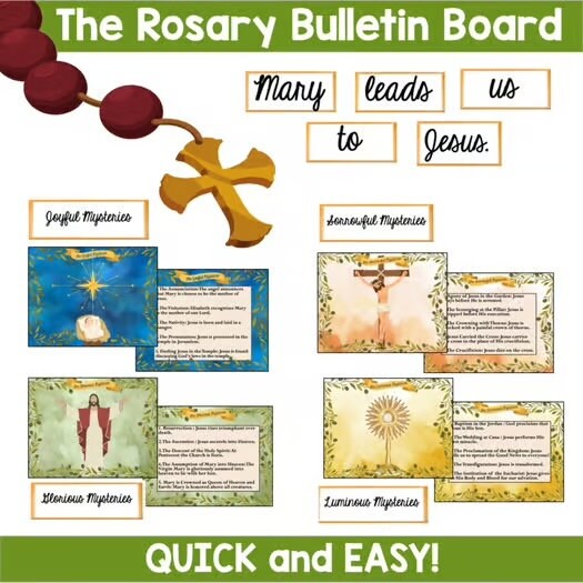 Rosary Bulletin Board-rosary Mysteries- Catholic Bulletin Board:mary ...