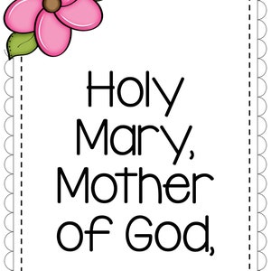 Catholic Hail Mary Prayer Bulletin Board (digital Download) - Etsy