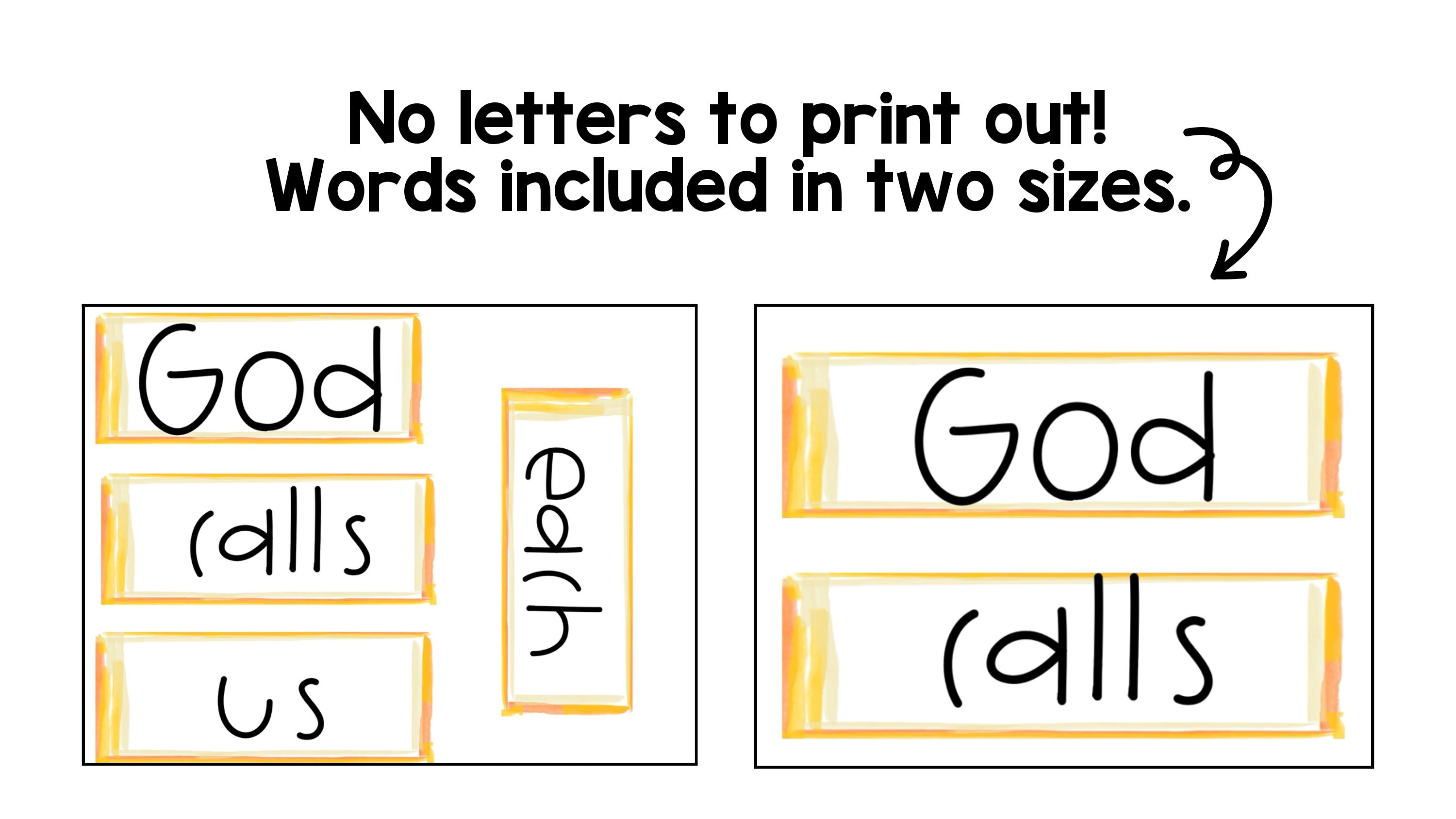 Editable Christian Bulletin Board Set: God Calls Us Each by Name - Etsy