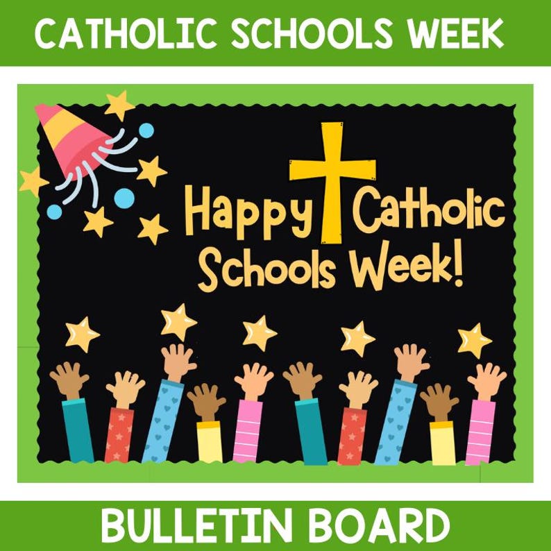 Happy Catholic Schools Week Bulletin Board - Etsy