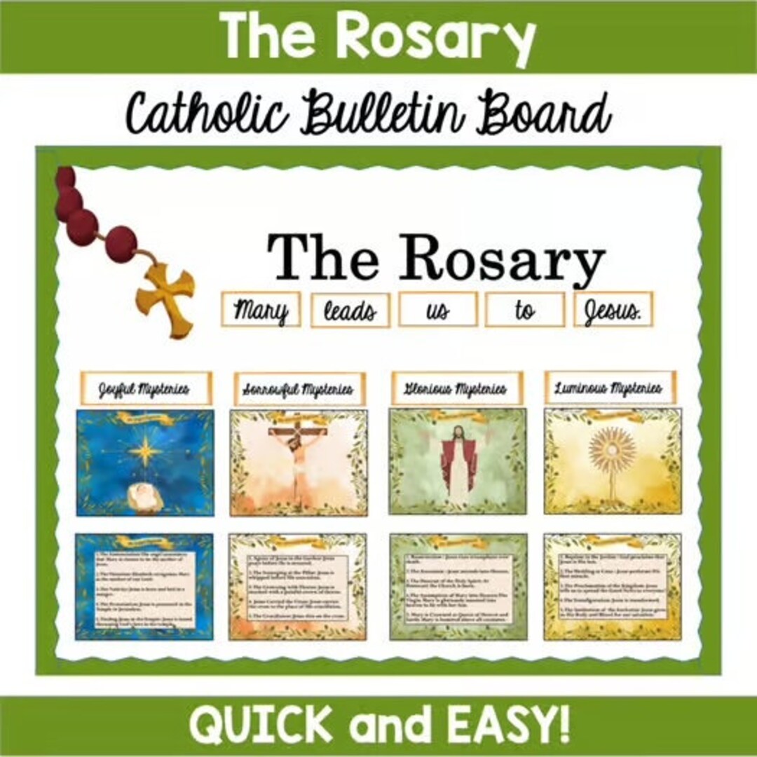 Rosary Bulletin Board-rosary Mysteries- Catholic Bulletin Board:mary ...