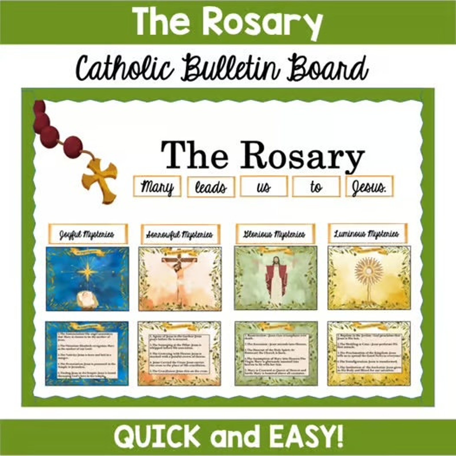 Rosary Bulletin Board-rosary Mysteries- Catholic Bulletin Board:mary ...