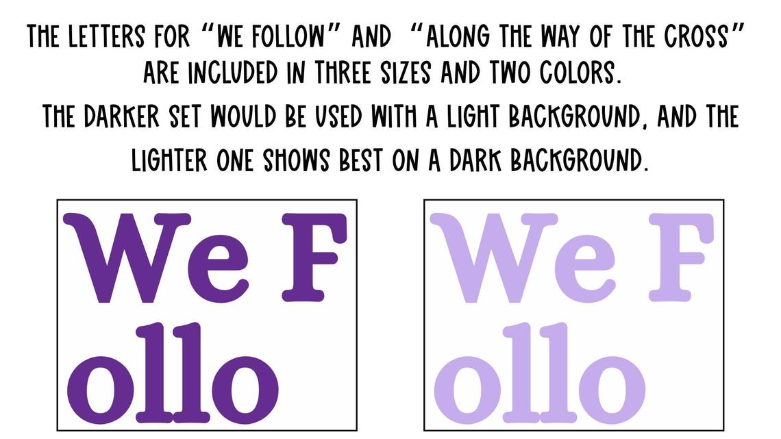 Lent Bulletin Board: We Follow Jesus Along the Way of the Cross - Etsy
