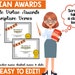 Awards: Editable Christian Virtue Awards With Scripture (yellow and ...