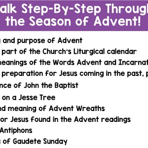 Catholic Advent Activity: Why Do Catholics Celebrate Advent? - Etsy
