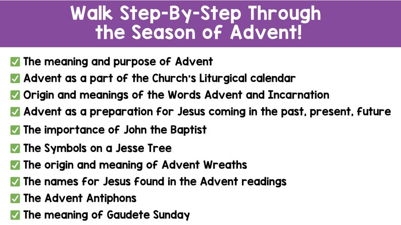 Catholic Advent Activity: Why Do Catholics Celebrate Advent? - Etsy