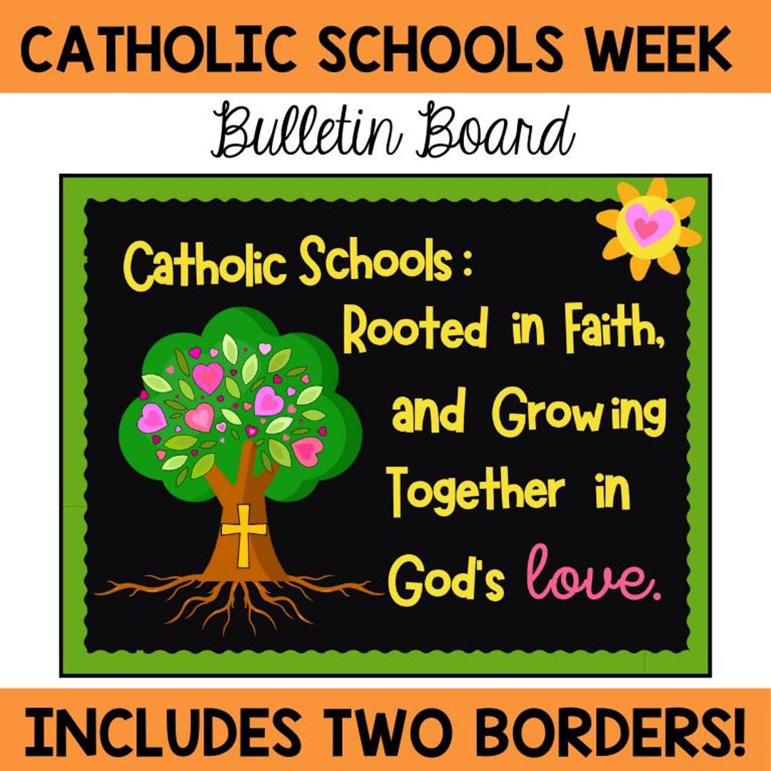 Catholic Schools Week Bulletin Board-csw- Rooted in Faith - Etsy