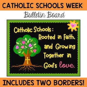 Catholic Schools Week Bulletin Board-csw- Rooted in Faith - Etsy