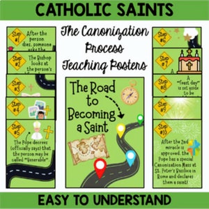 Catholic Saint Canonization Bulletin Board Posters - Etsy