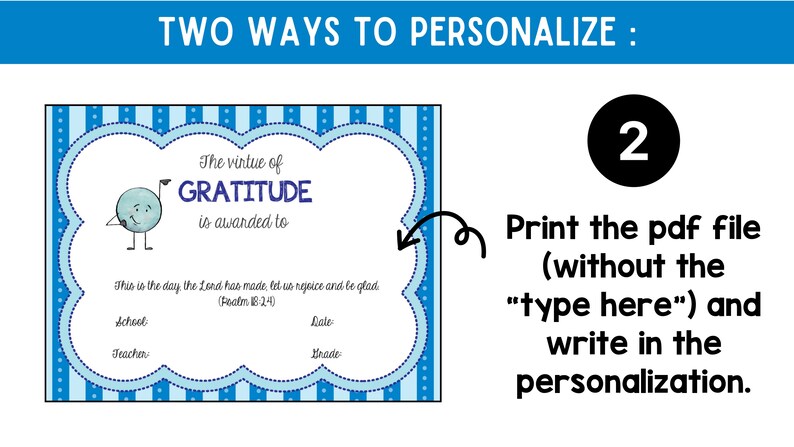 Editable Christian Virtue Awards With Scripture - Etsy