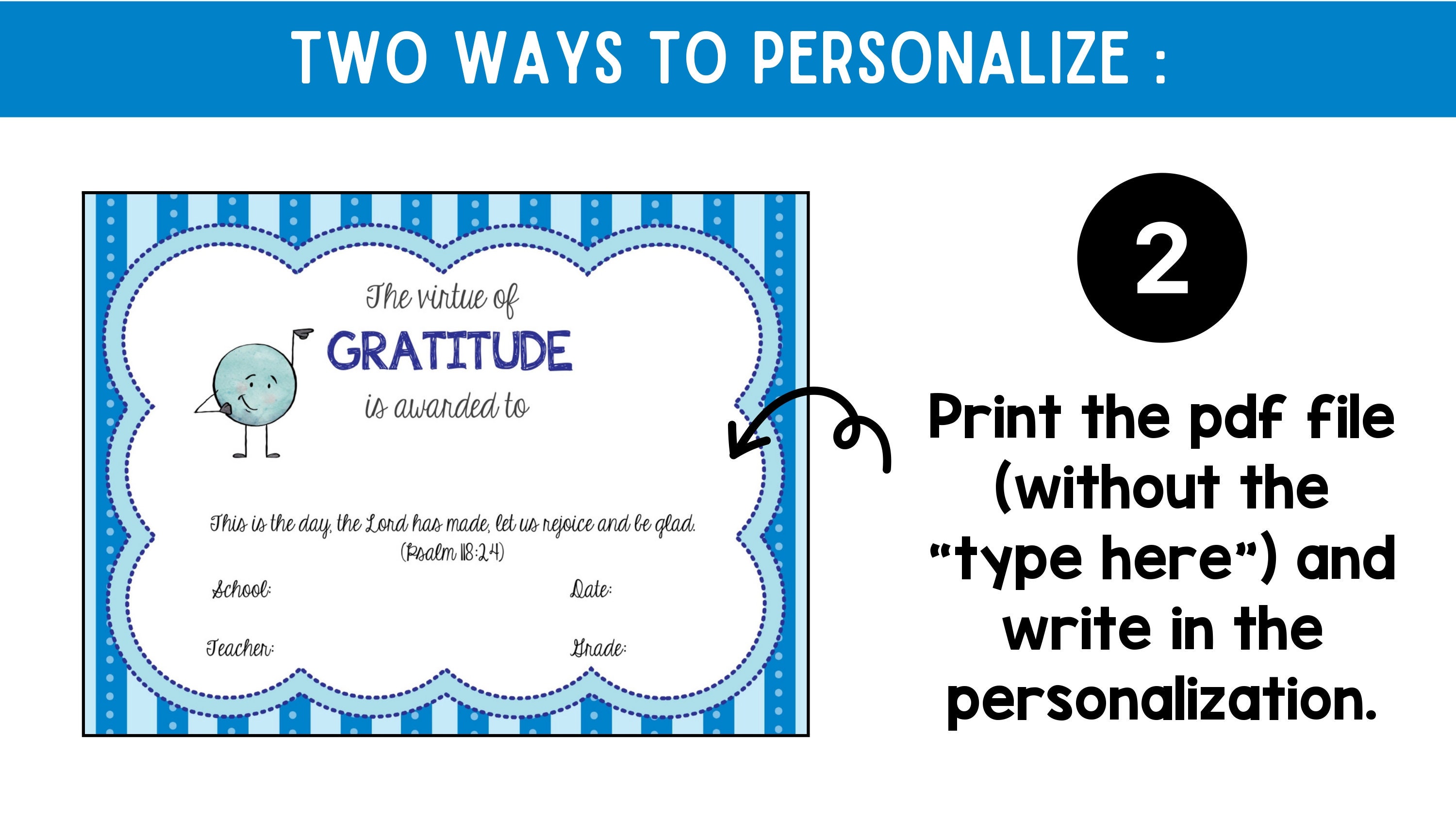 Editable Christian Virtue Awards With Scripture - Etsy