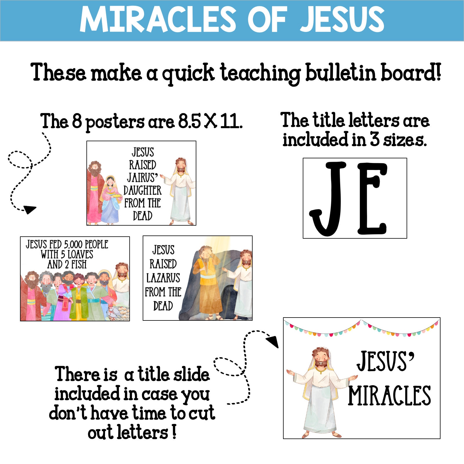 Miracles of Jesus Bulletin Board - Etsy