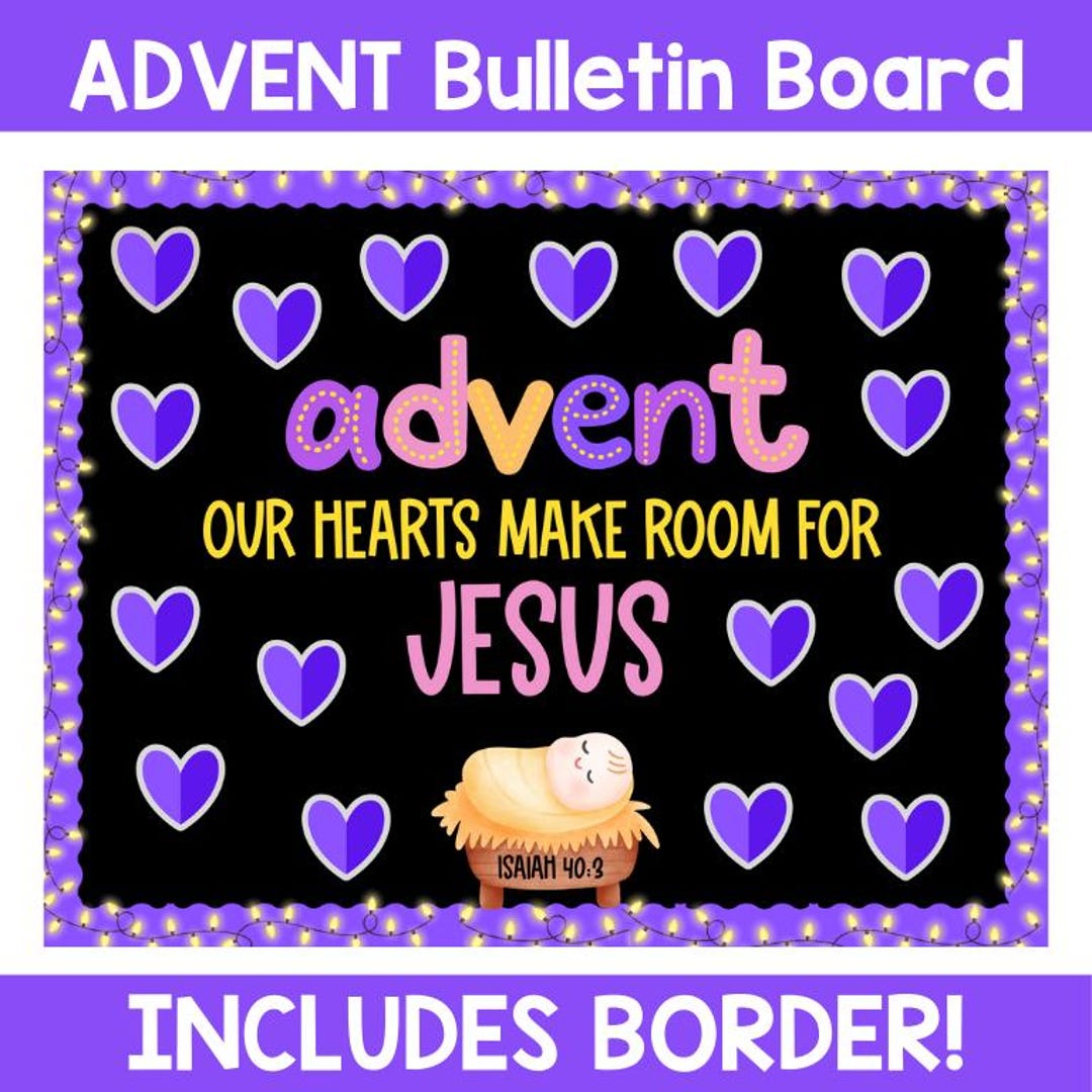 Advent and Christmas Bulletin Board: Making Room for Jesus - Etsy