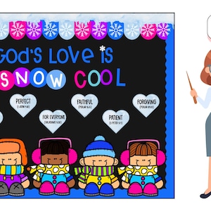Winter Christian Bulletin Board: God's Love is "snow" Cool! - Etsy