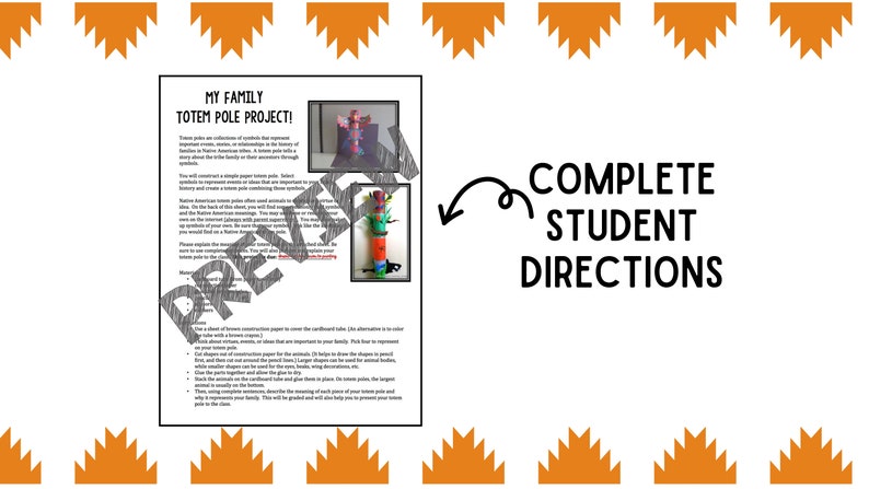 Native American Craft: Family Totem Pole Project Activity - Etsy