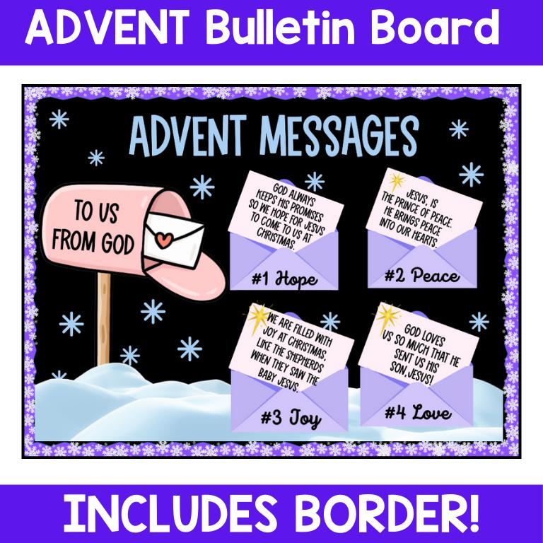 Advent and Christmas Bulletin Board: Advent Messages - Etsy