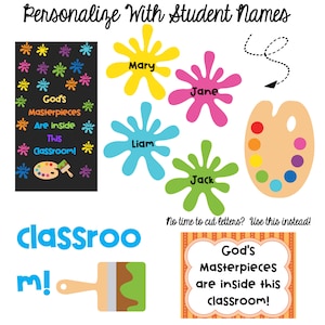 Christian Back-to-school Door Decor: Masterpieces - Etsy