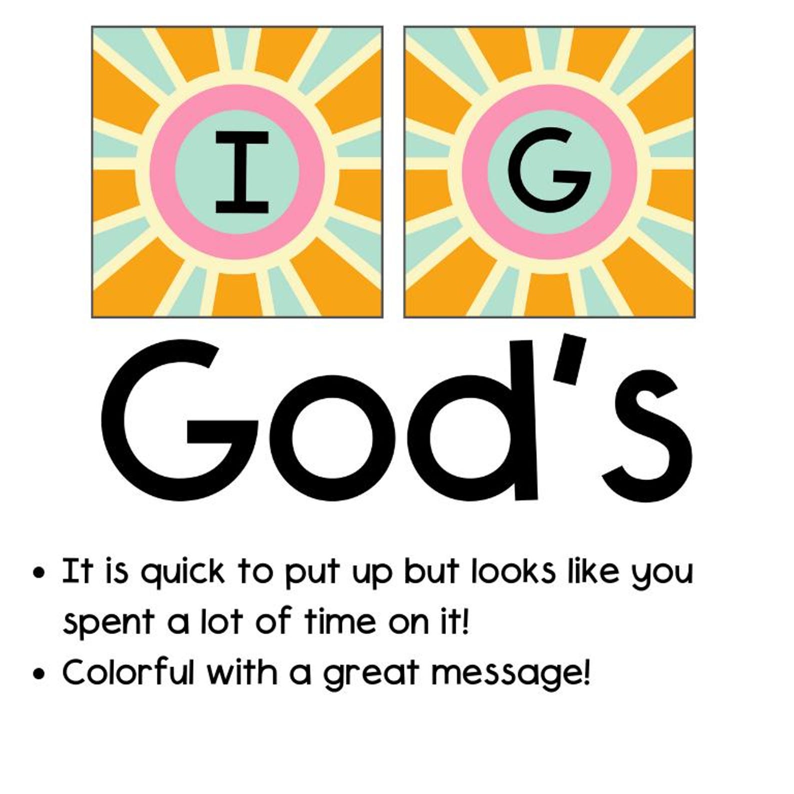 Christian Classroom Door Decor: Shining Bright With God's Love - Etsy