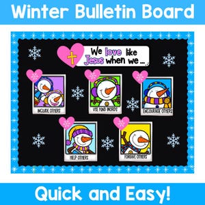 Winter Christian Bulletin Board: Love Like Jesus - Etsy