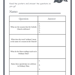 Catholic Ordinary Time: Bulletin Board Posters and Write the Room ...