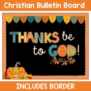 Christian Bulletin Board: Thanks Be to God - Etsy