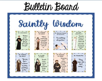 Catholic Saint Posters Saints Bulletin Board Catholic Bulletin Board - Etsy