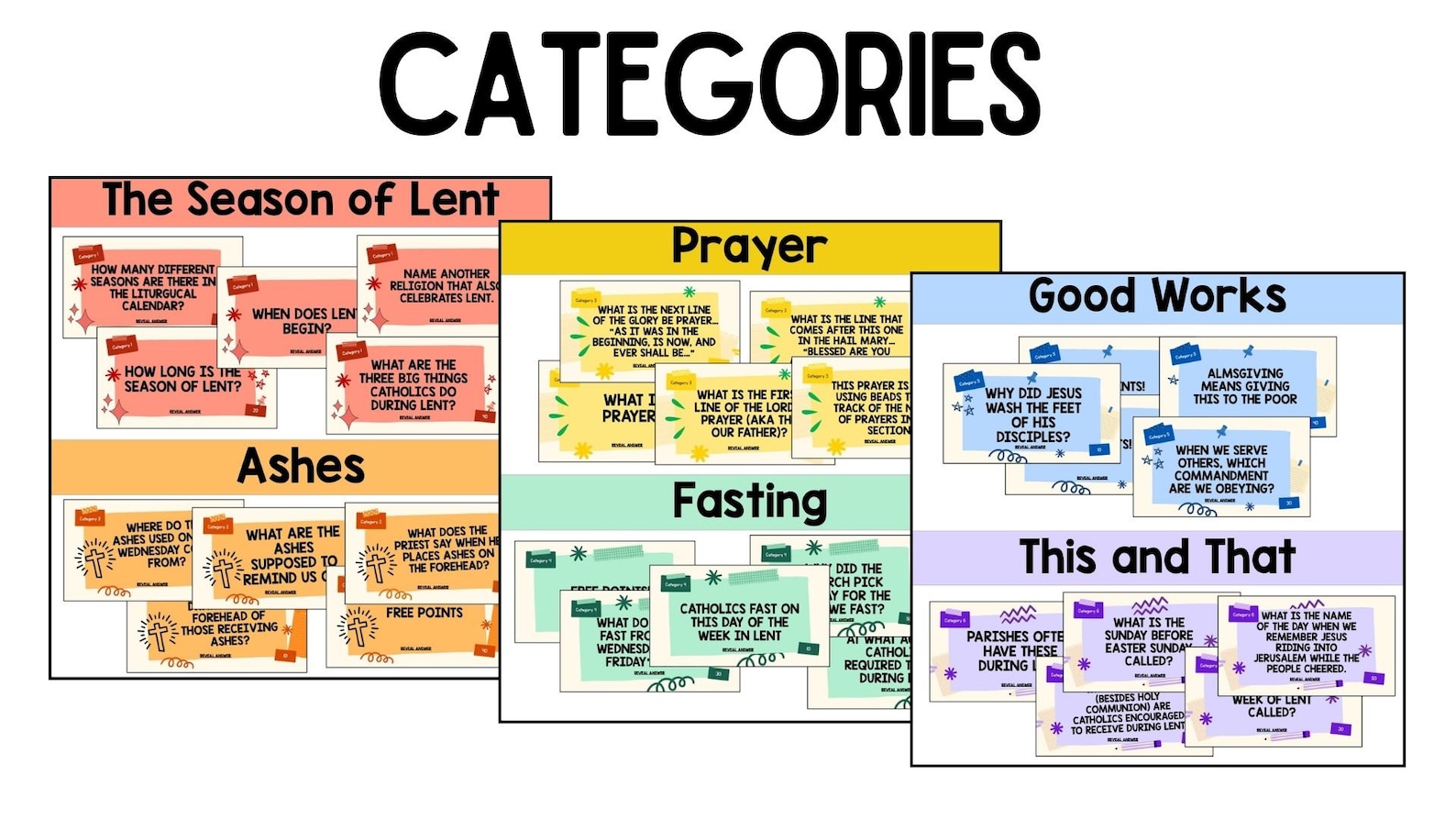 Lent Review Game - Etsy