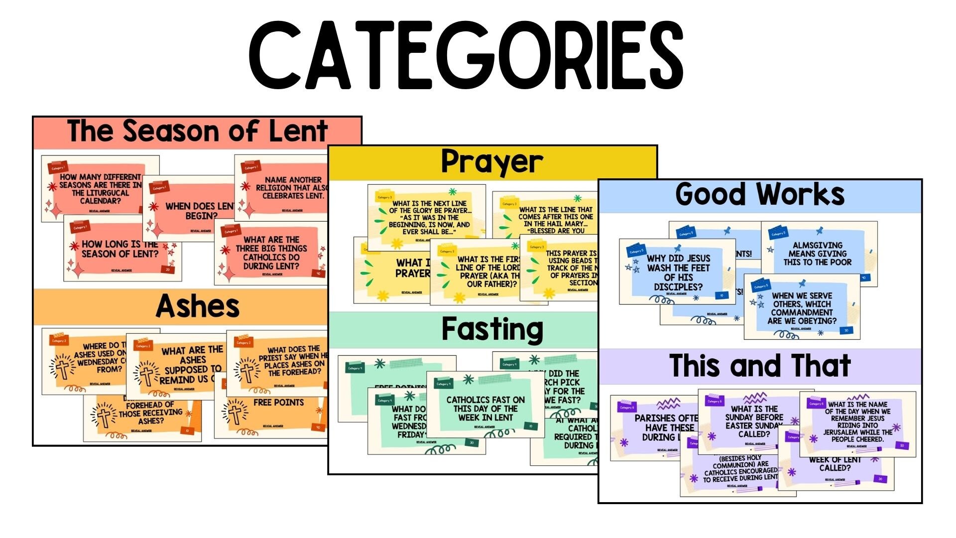 Lent Review Game - Etsy