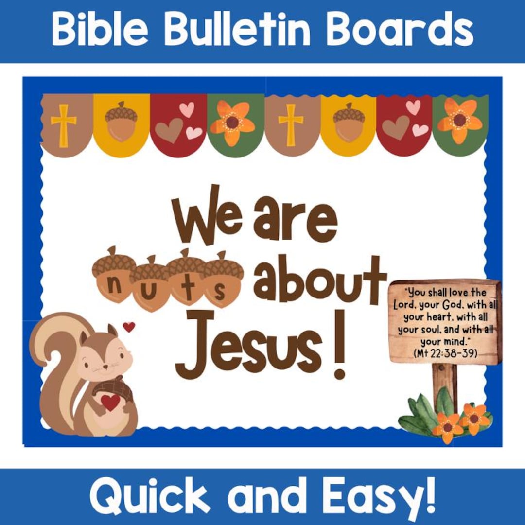 Christian Bulletin Board: We Are Nuts About Jesus - Etsy