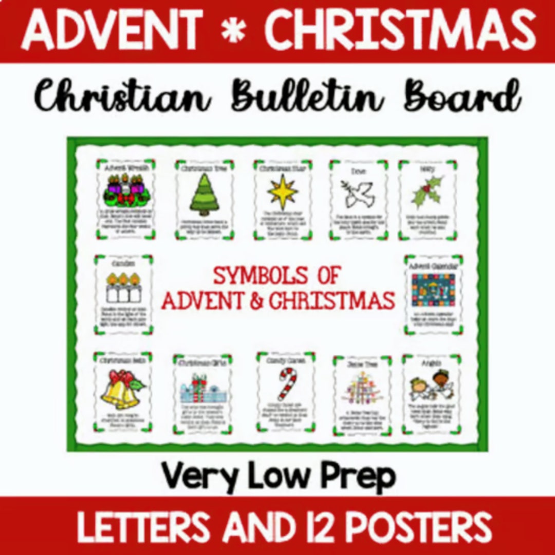 Advent & Christmas Symbols Bulletin Board (digital Download) - Etsy