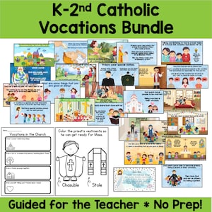 Catholic Vocations Bundle: K, 1st, and 2nd - Etsy