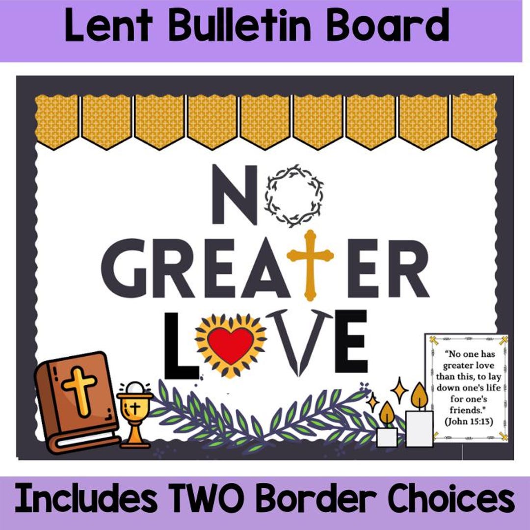 Lent Bulletin Board: Christian Church Display (digital Download) - Etsy