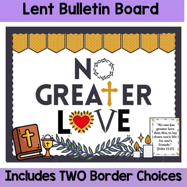 Lent Bulletin Board-christian Lent Bulletin Board-church or Parish Lent ...