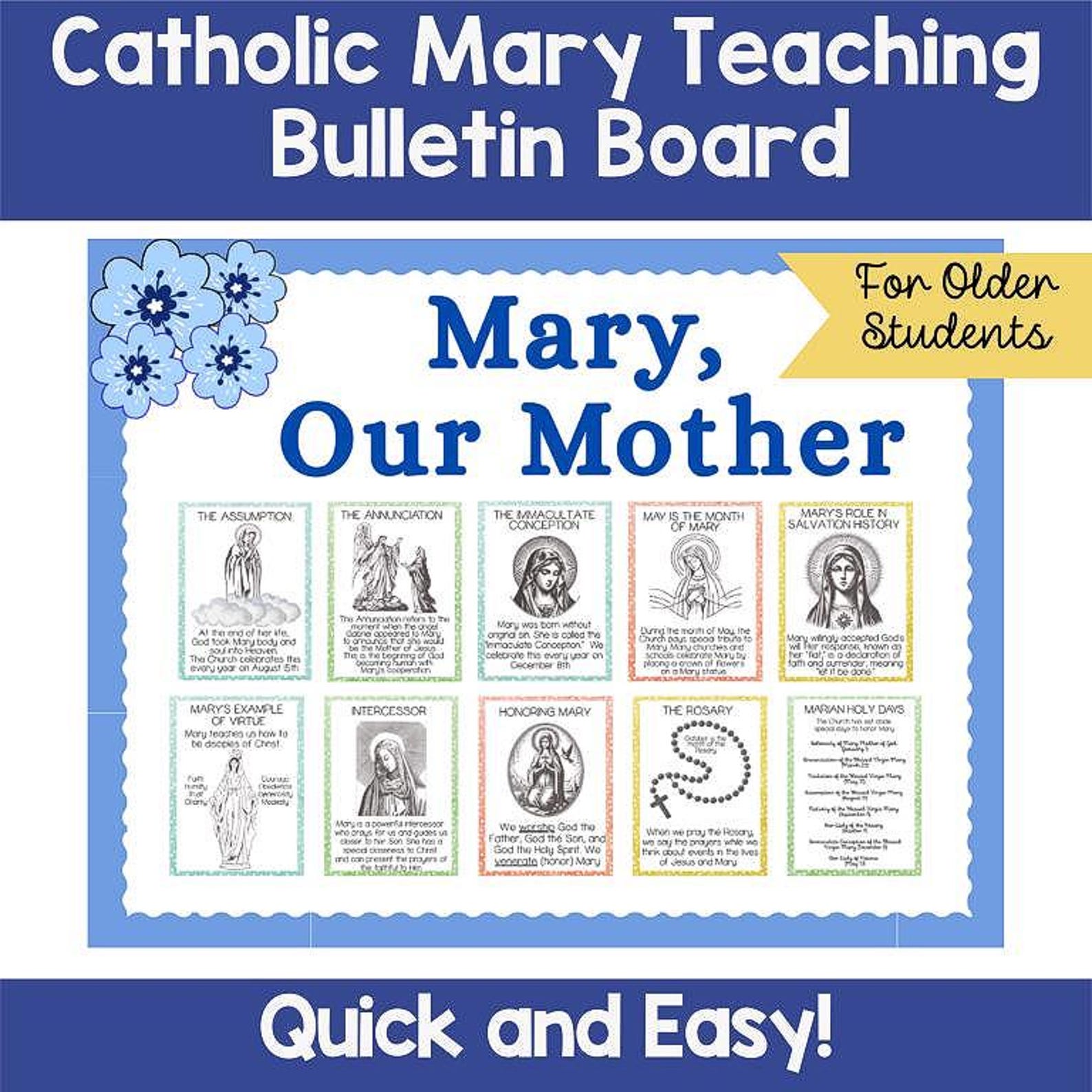 Catholic Mary Bulletin Board Posters: Teaching Resource (older Students ...