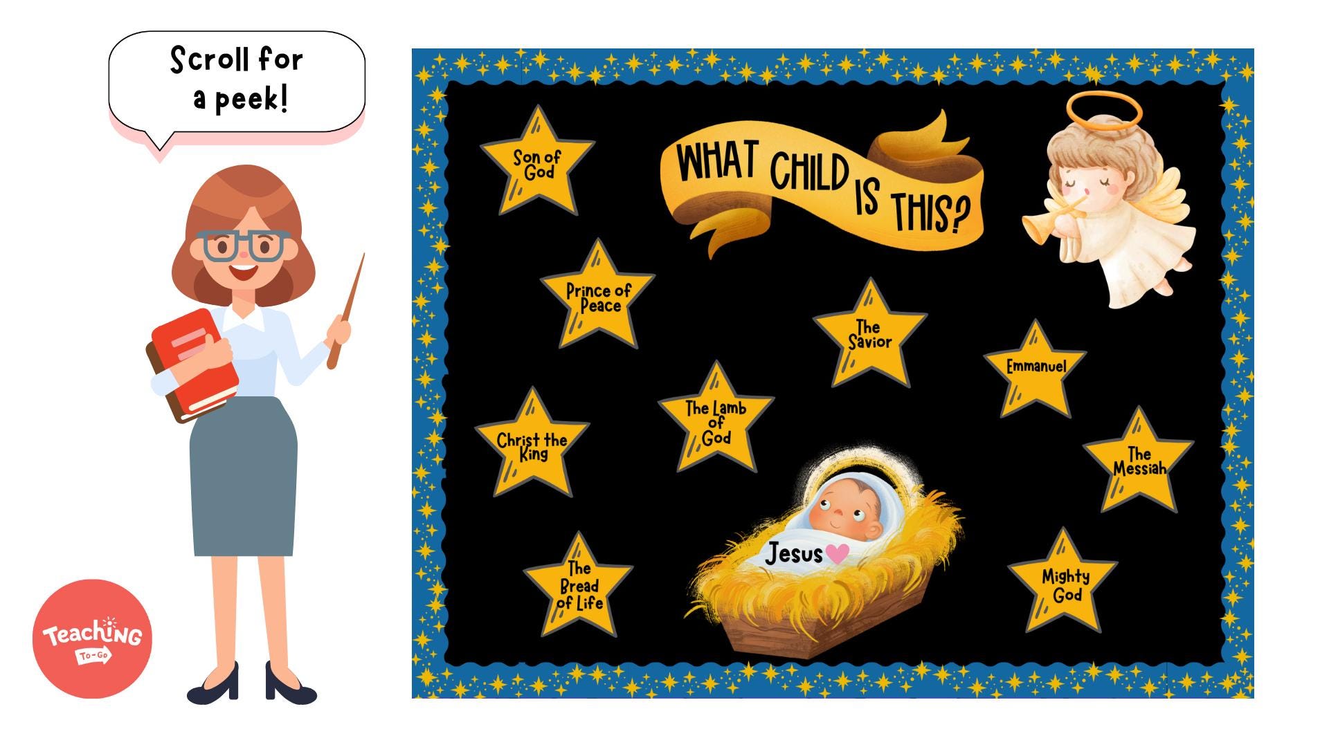 Advent and Christmas Christian Bulletin Board: What Child is This? - Etsy