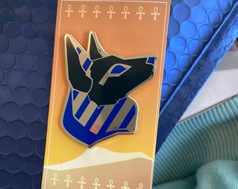 Anubis Hard Enamel Pin Egyptian Collection Unique Fantasy Mythology Art ...