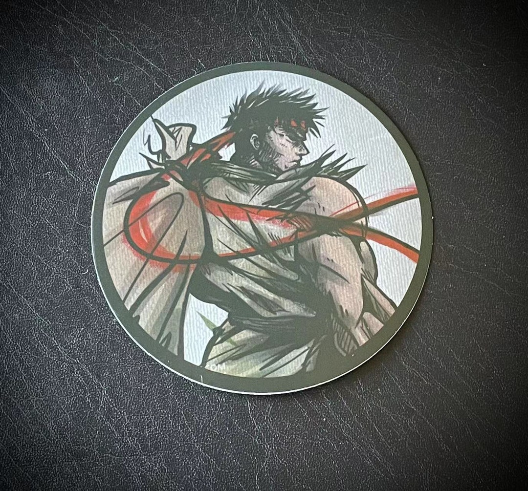 RYU 'street Art' Vinyl Sticker - Etsy