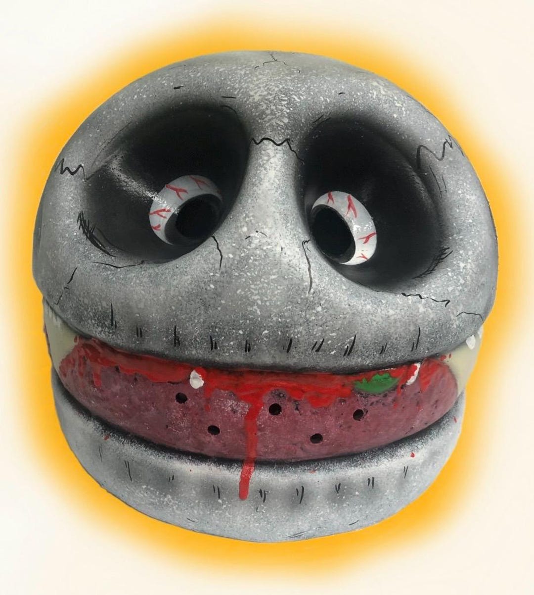 Burger Skull Latex Mask: Halloween Cheeseburger Cosplay - Etsy