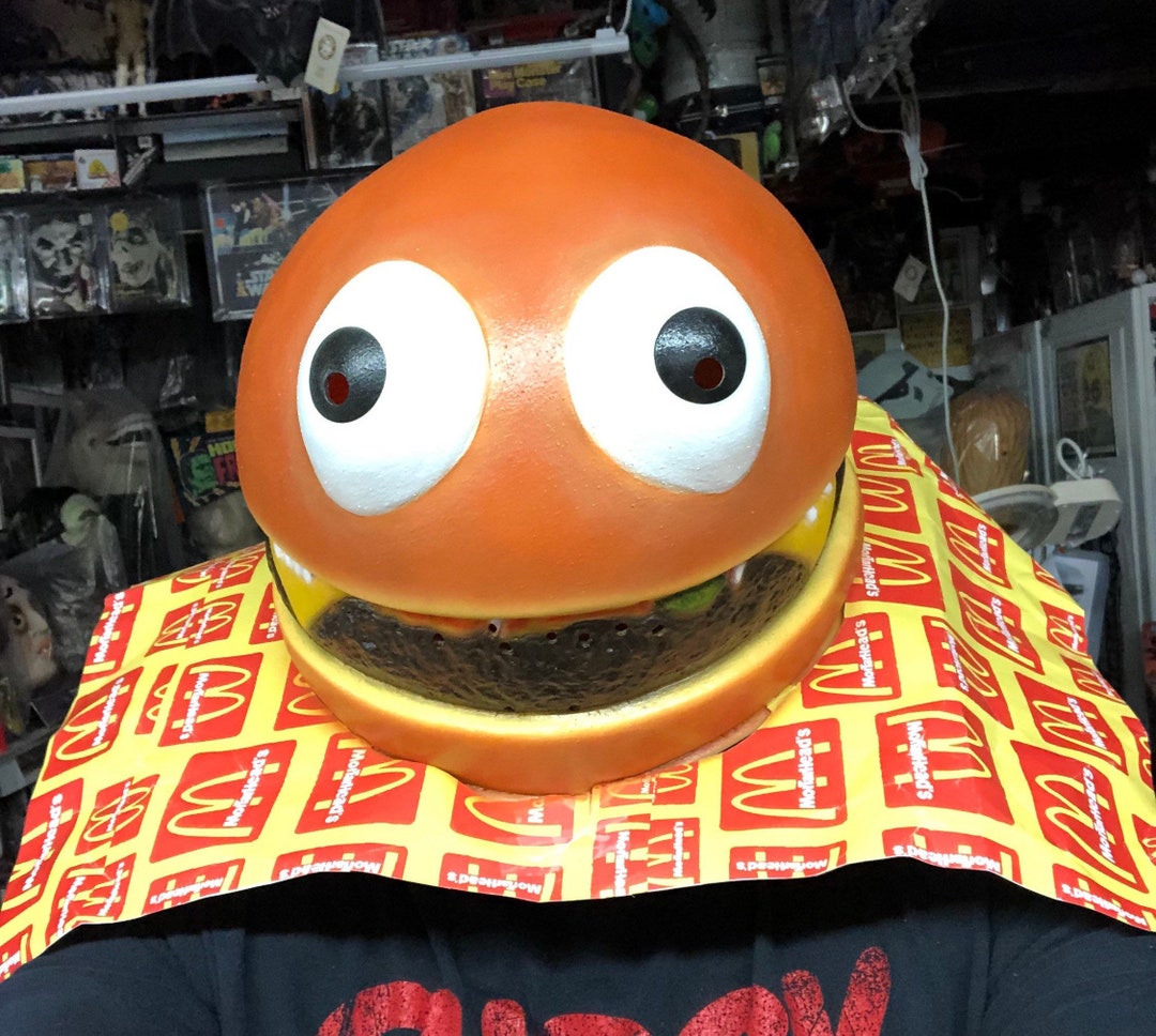 Vegan Nightmare Fast Food Cheese Burger Cosplay Halloween Mask Display ...