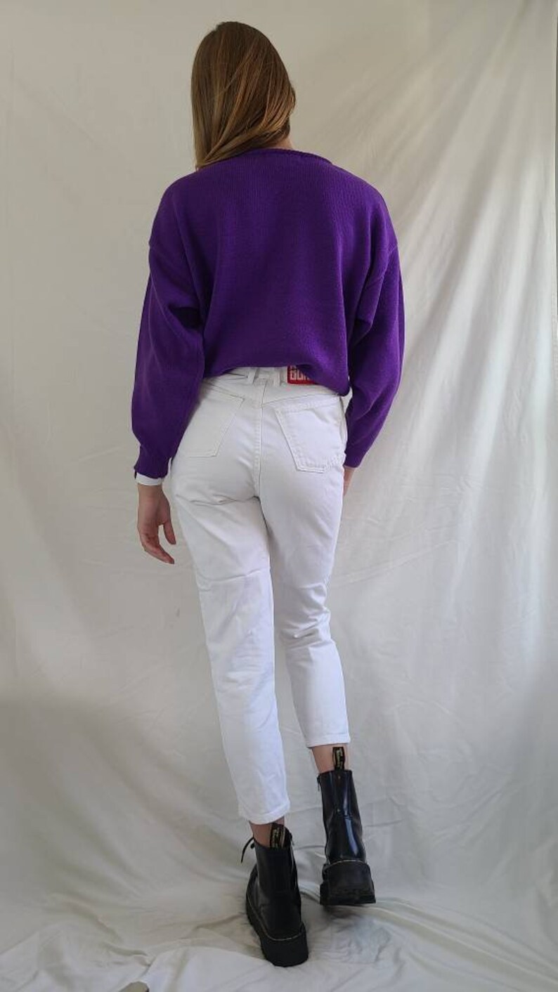 Vintage 1980s bongo White Tapered Mom Jeans Size 28in - Etsy