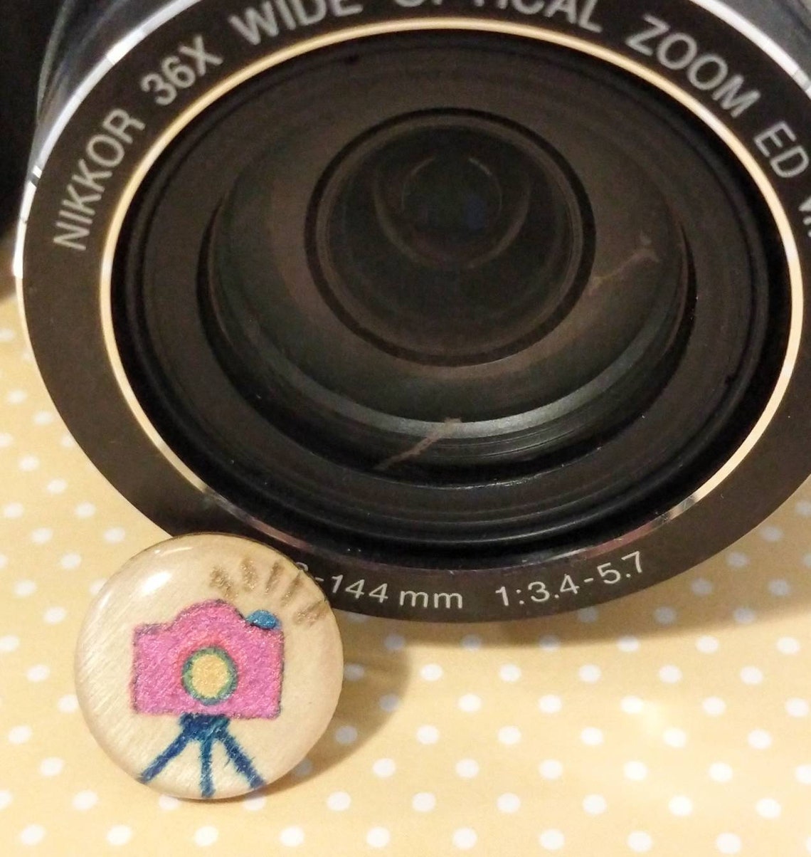 Mini Wooden Camera Photography Pin - Etsy