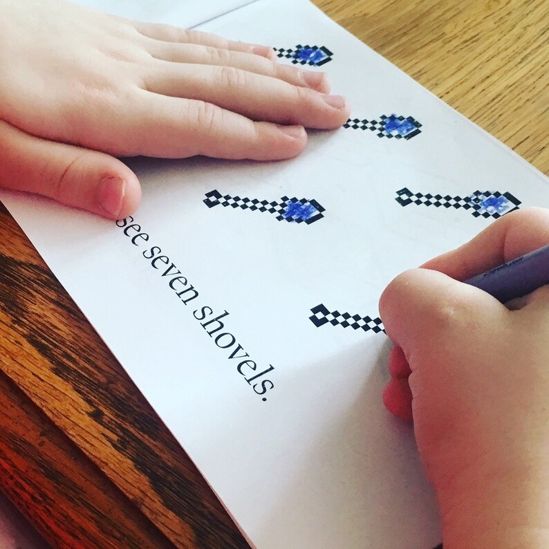 Minecraft Counting Coloring Book - Etsy